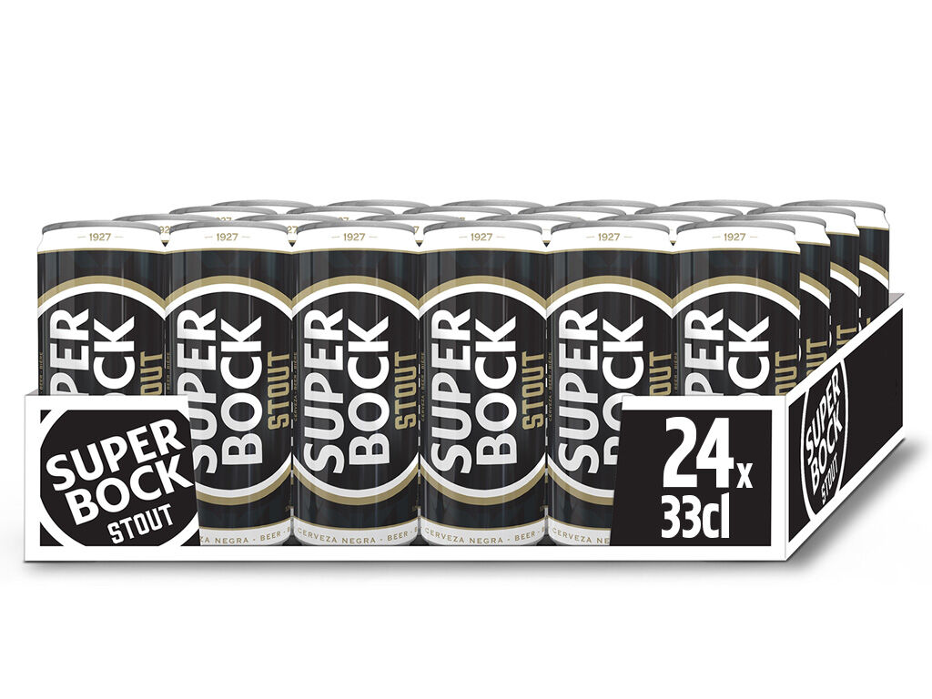 Cerveja Super Bock Preta Stout Lata 24x0.33l | Auchan
