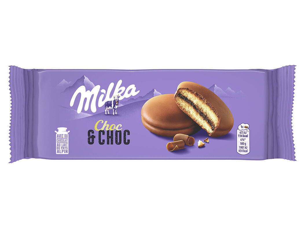 Bolacha Milka Recheada Choc & Choc 175g | Auchan