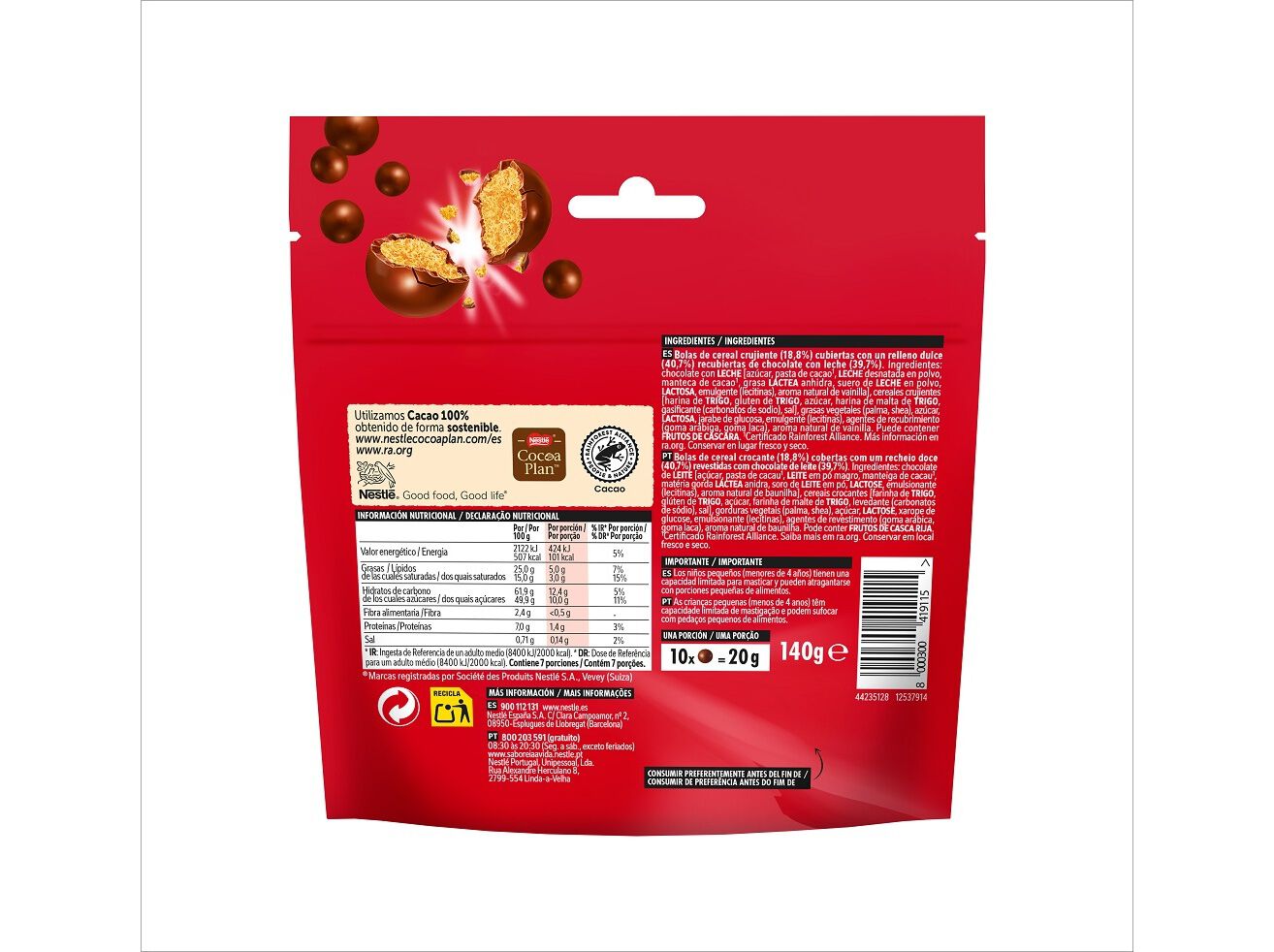 Chocolate Extrafino Chocobolas 140 G | Auchan