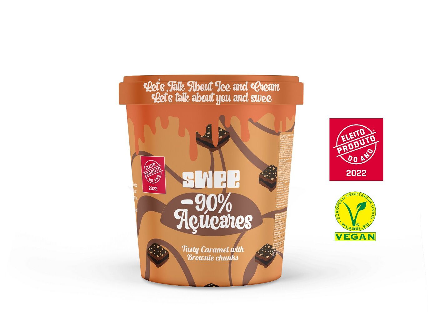 Gelado Vegan Swee Caramelo Pedaços Brownie 500ml | Auchan