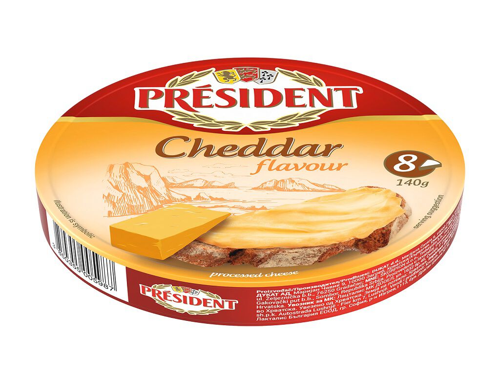 Queijo President Cheddar Porções 140g | Auchan