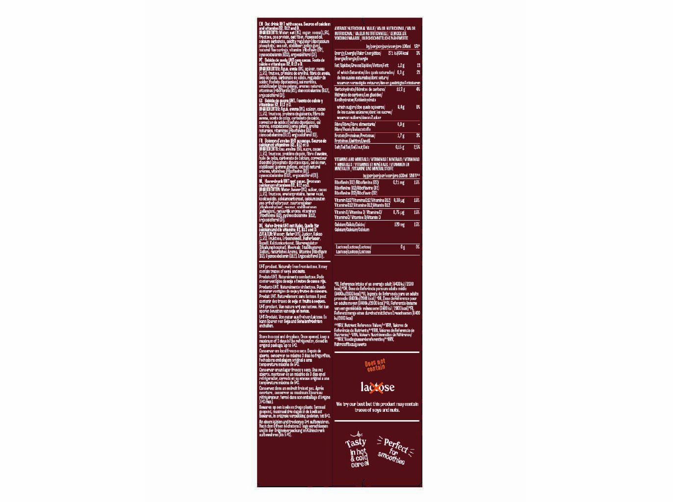 Bebida Vegetal Shoyce Hug No Milk Chocolate 1l | Auchan