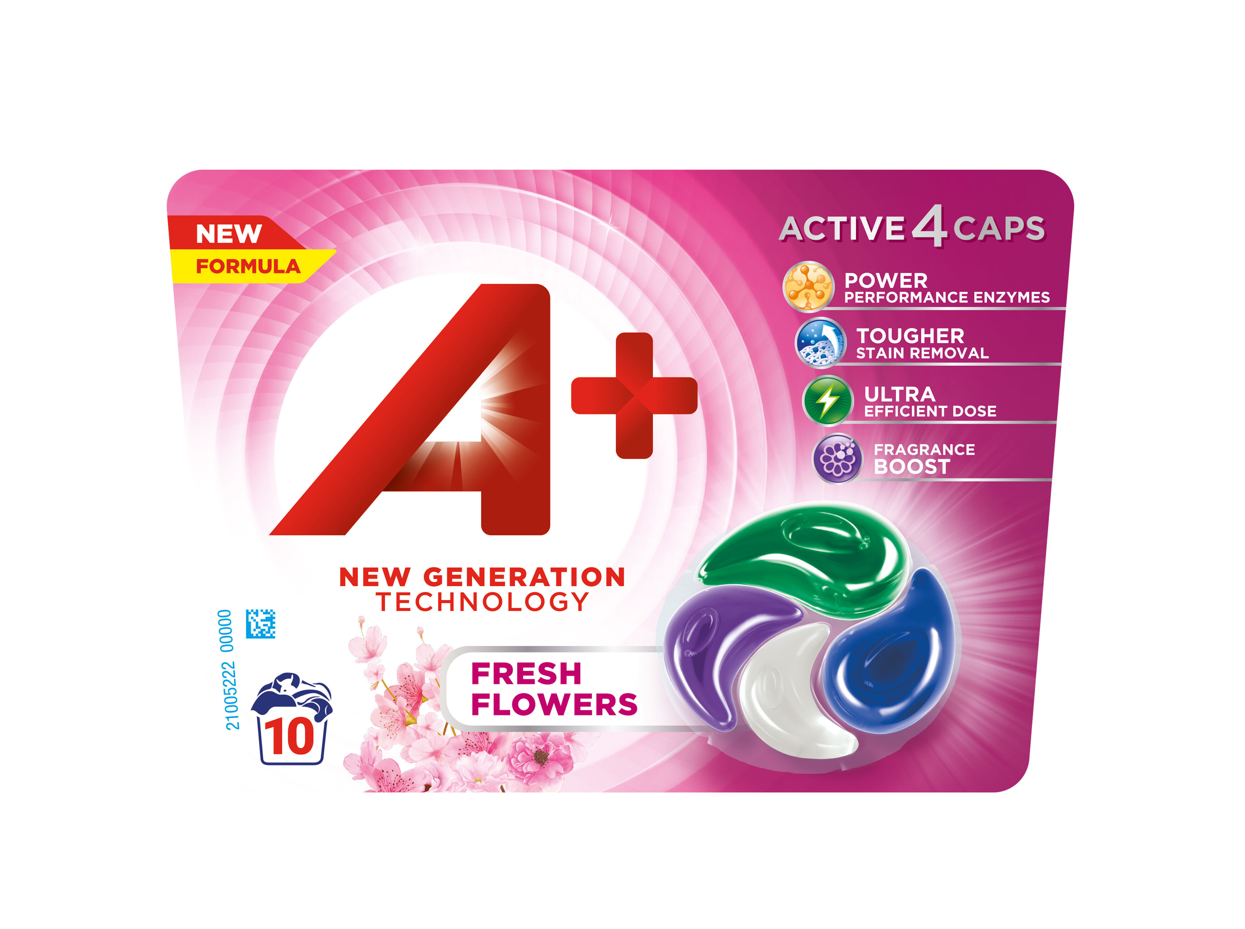 Detergente Roupa Máquina Cápsulas A+ Fresh Flowers 10doses | Auchan