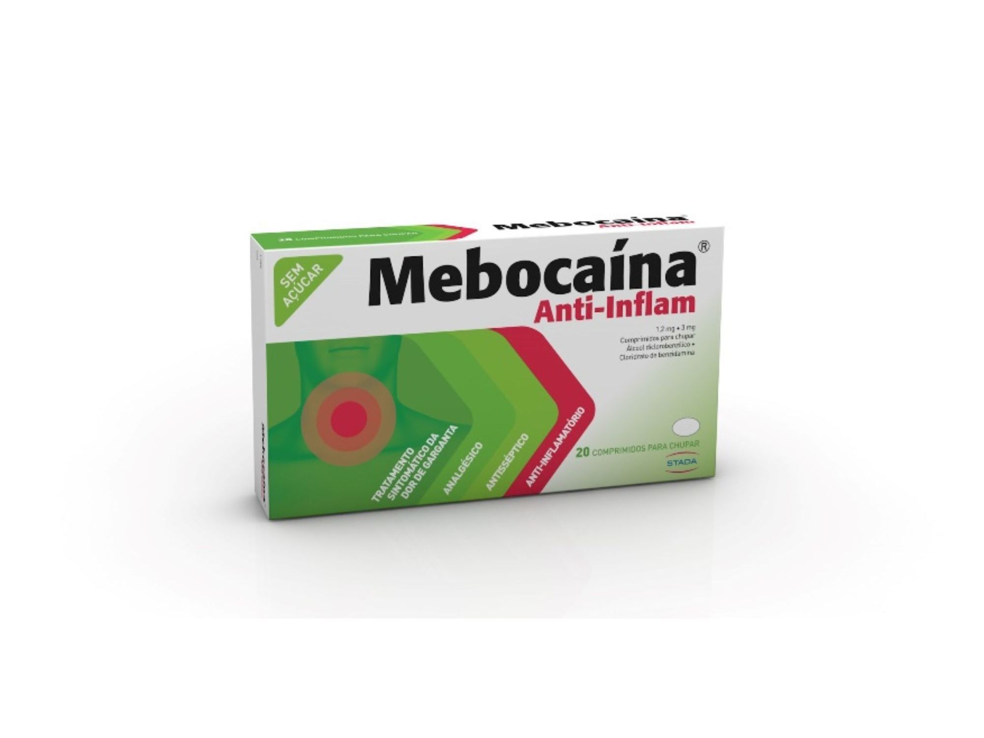 Pastilhas Mebocaina Anti-inflamatórias 1.2mg+3mg 30un | Auchan