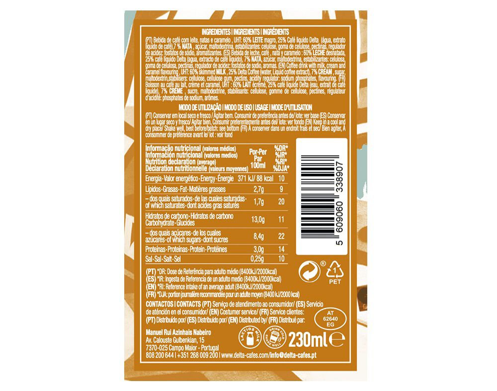 Bebida Lactea Go Chill Delta Caramel Macchiato 243ml | Auchan