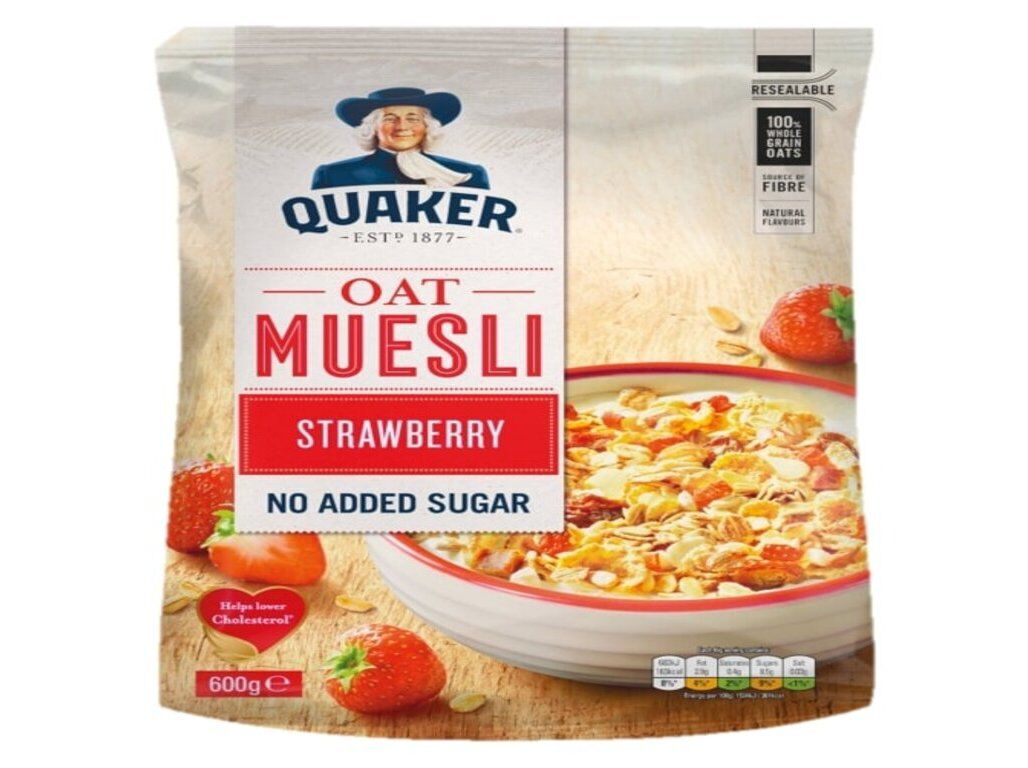 Cereais Quaker Muesli Morango E Mirtilos 350 G | Auchan