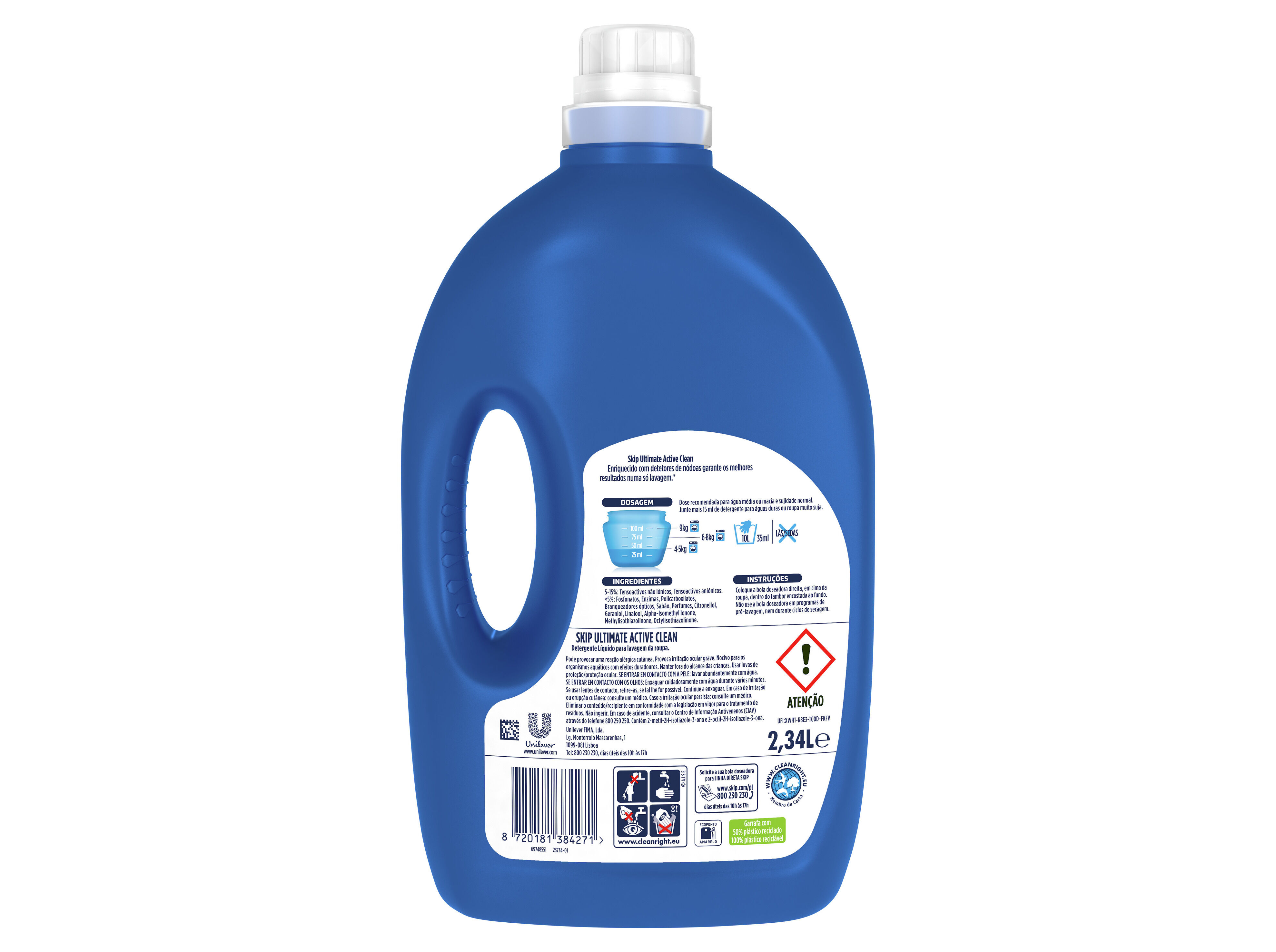 Detergente Roupa Máquina Liquído Skip Active Clean Ultimate 52d | Auchan