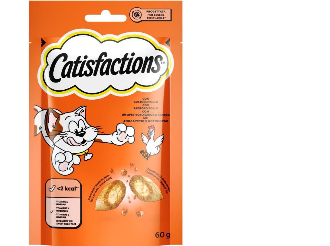 Snacks Para Gato Catisfactions Com Galinha 60g | Auchan