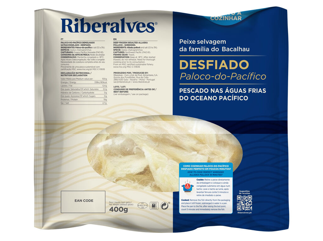 Paloco Riberalves Pacifico Desfiado Msc 400g | Auchan