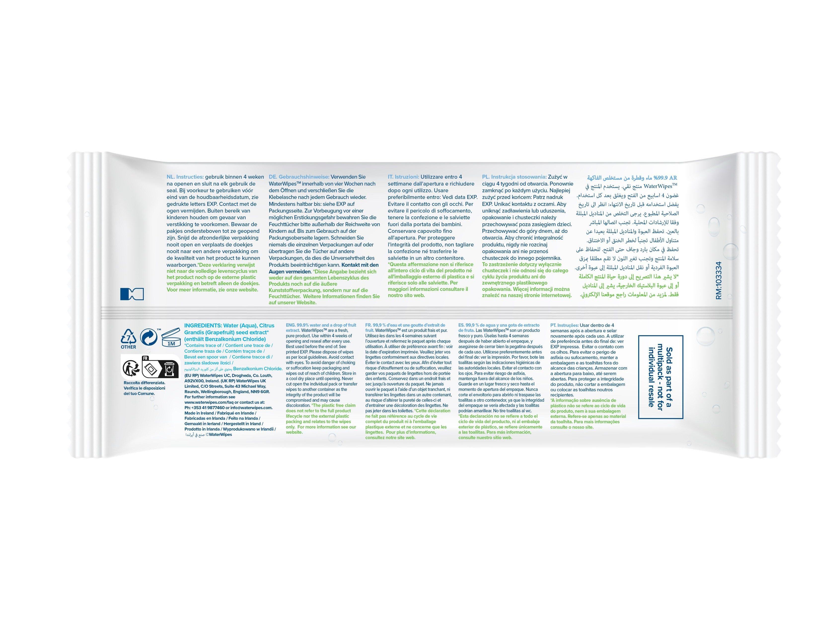 Toalhitas Waterwipes Biodegradáveis 48 Unid | Auchan