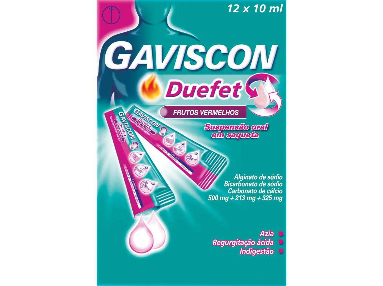 Saquetas Gaviscon Duefet Frutos Vermelhos 12un | Auchan
