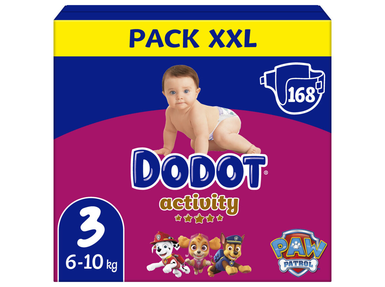 Fraldas Dodot Activity T3 6-10kg 168 Un (box Xxl) | Auchan