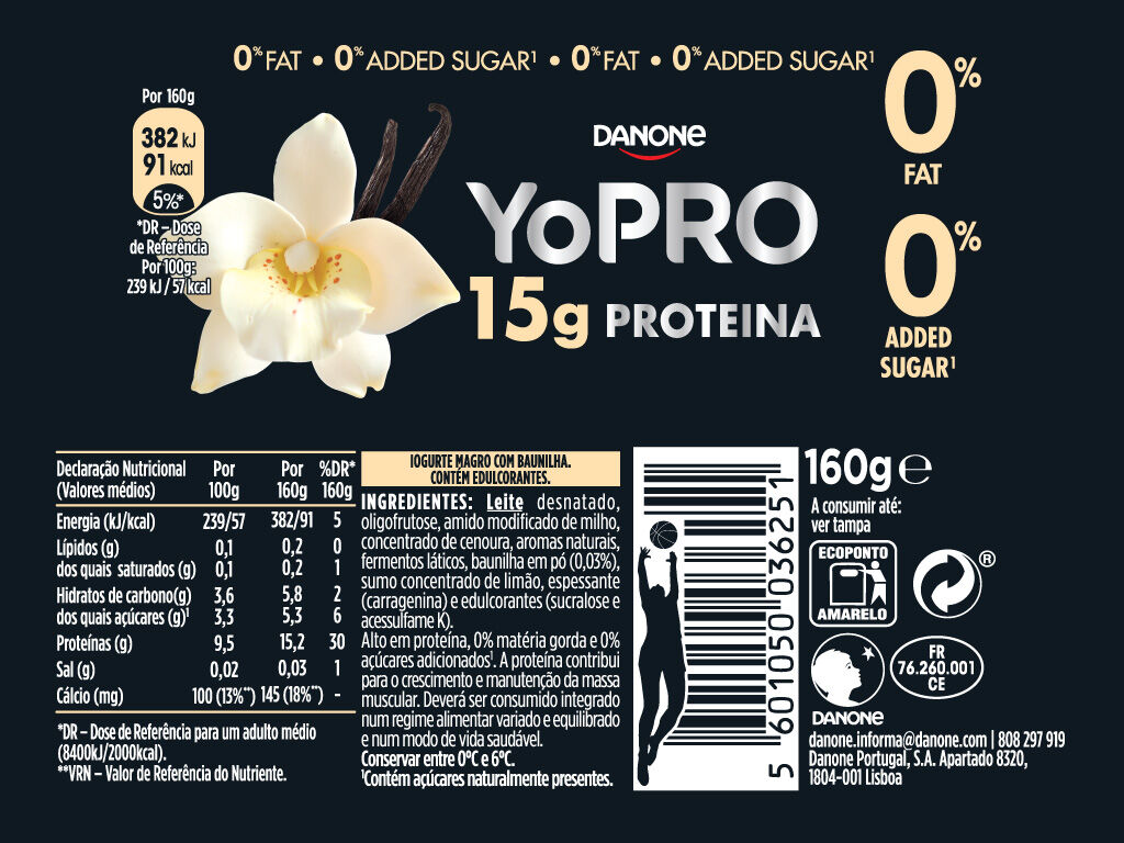 Iogurte Yopro Baunilha 160g | Auchan