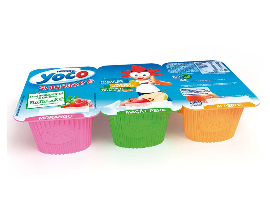 Iogurte Yoco Infantil Suissinho Morango E Alperce 6x42g | Auchan