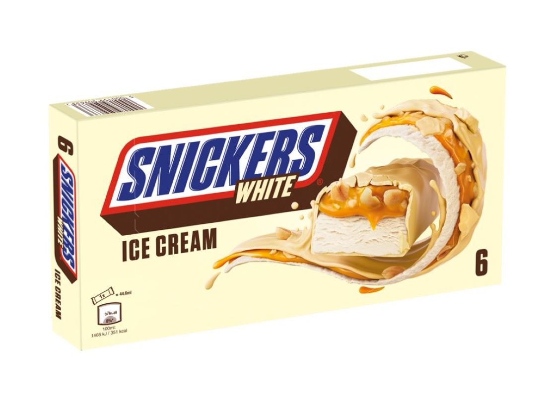 Gelado Snickers Branco 6x40.8g | Auchan