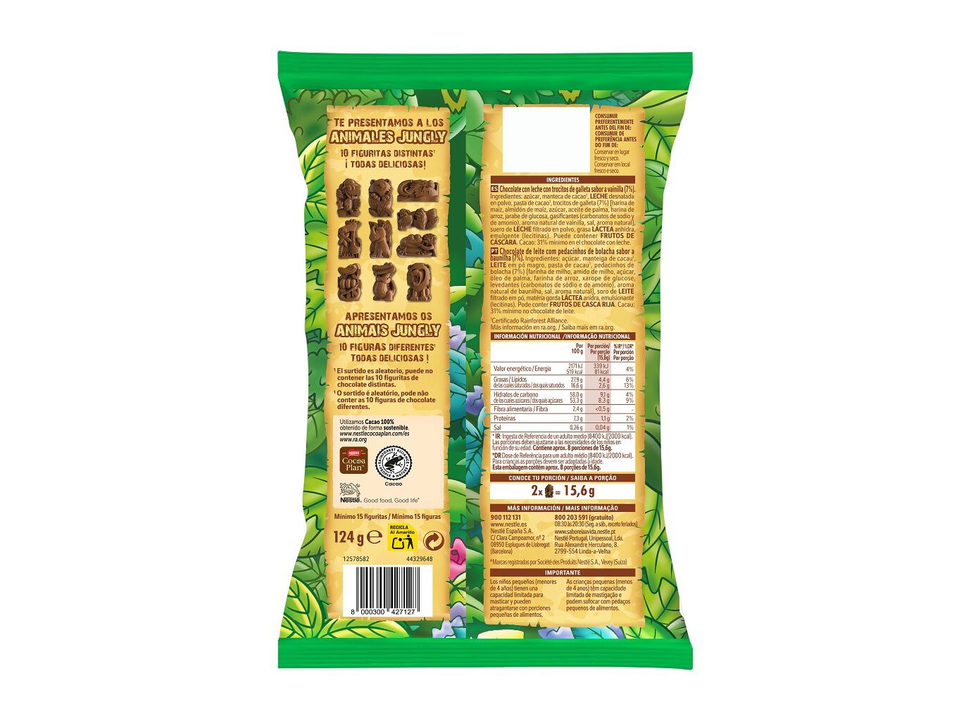 Chocolate Nestlé Jungly Figuras 124g | Auchan