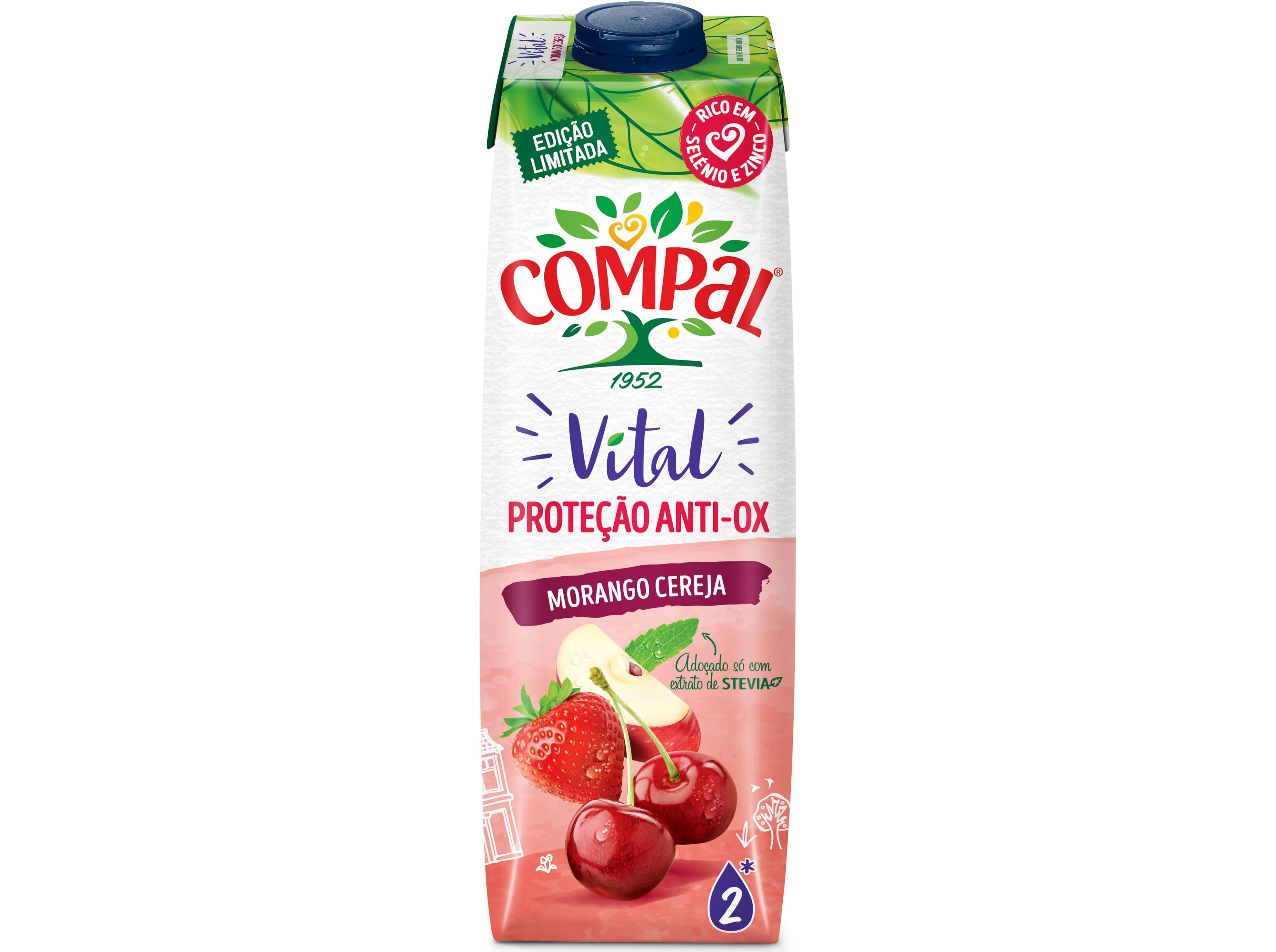 Néctar Compal Vital Morango Cereja 1l | Auchan