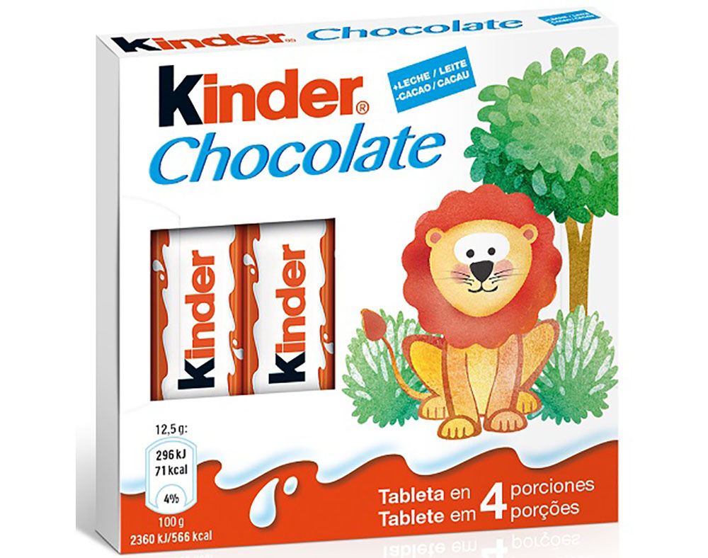 Chocolate Leite Kinder T4 50g | Auchan
