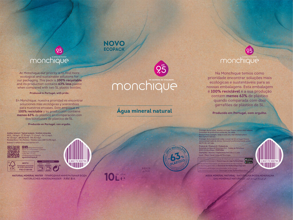 Água Monchique Mineral Ecopack 10l | Auchan