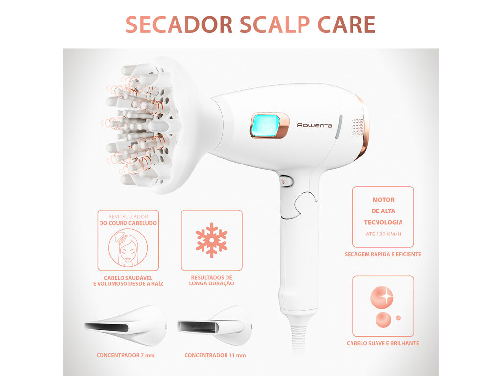 Secador De Cabelo Rowenta Cv9240f0 Scalp Care | Auchan