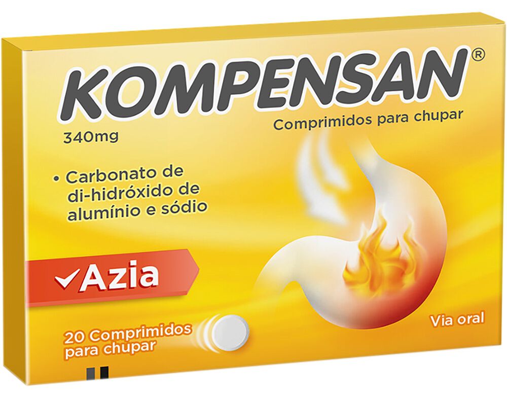 Comprimidos Kompensan 340mg 20un | Auchan