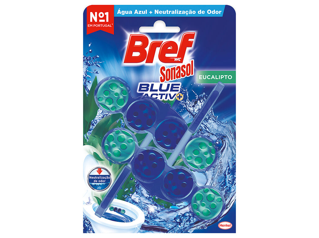 Bloco Bref Sonasol Sanitário Blue Active Eucalipto 2x50g | Auchan