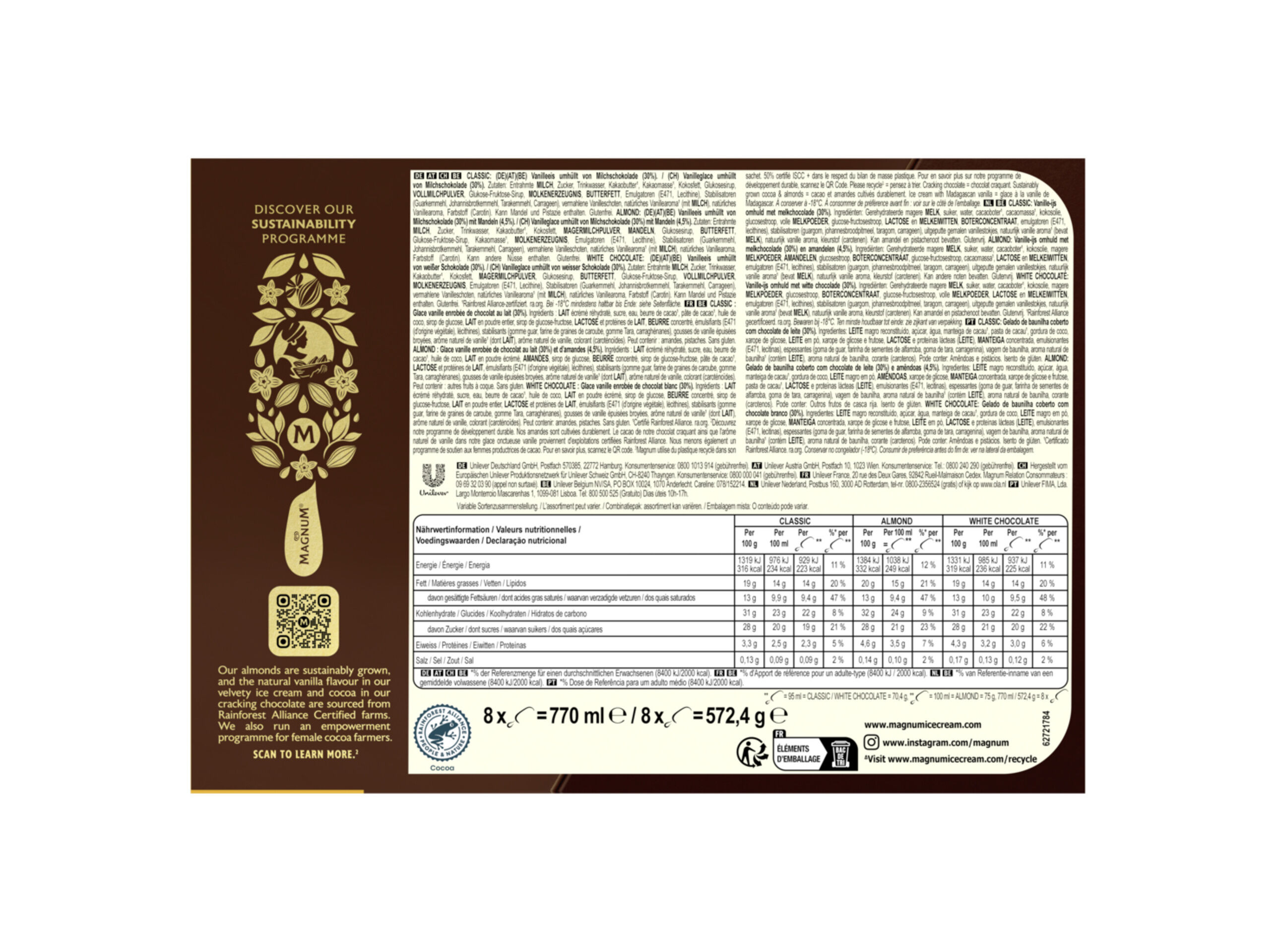 Gelado Magnum Multipack Sortido 8un | Auchan