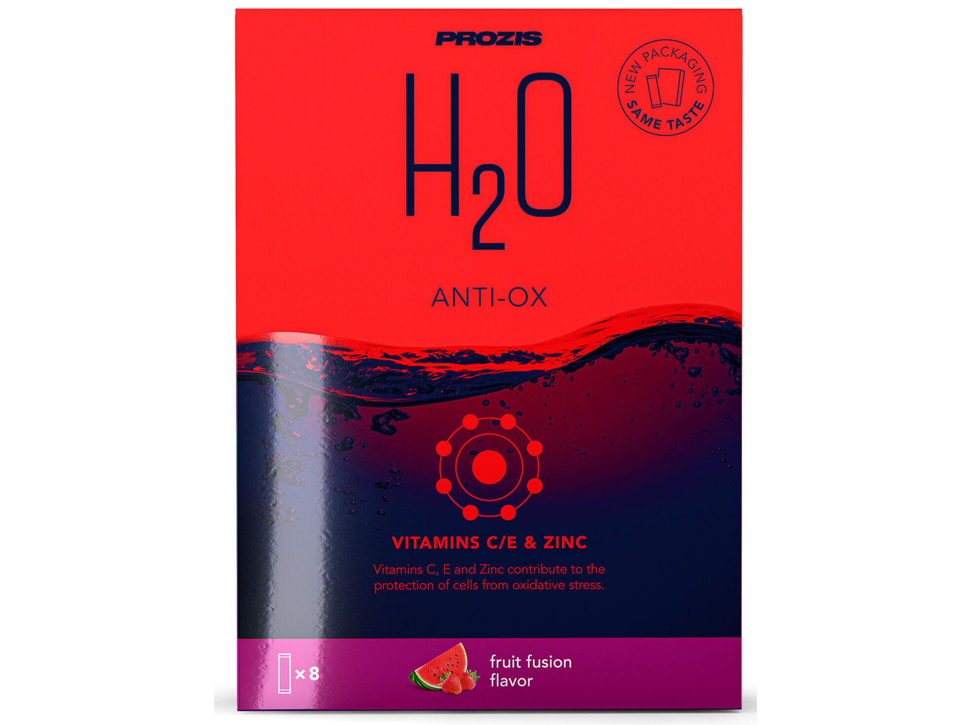 Bebida Instantânea H2o Prozis Anti-ox Fusão Frutas 72g (8x9g) | Auchan