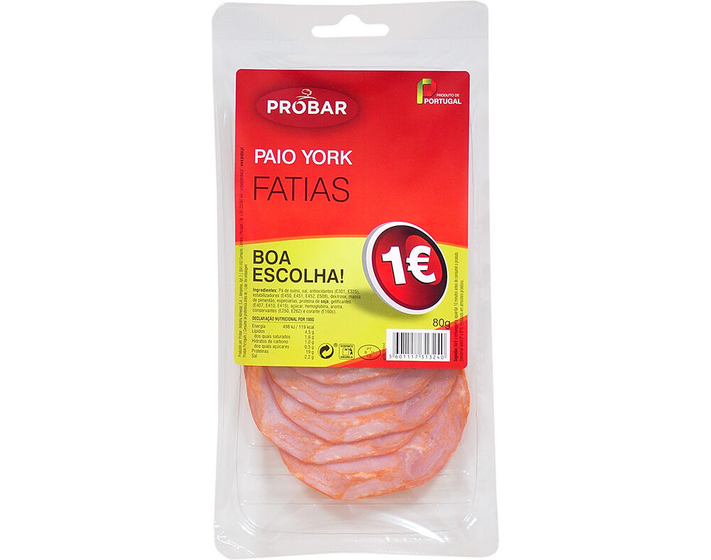 Paio York Probar Fatiado 80g | Auchan