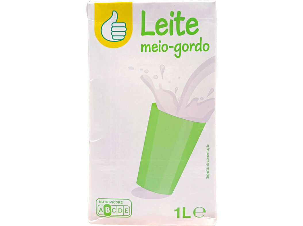 Leite Uht Meio Gordo Polegar 1l | Auchan