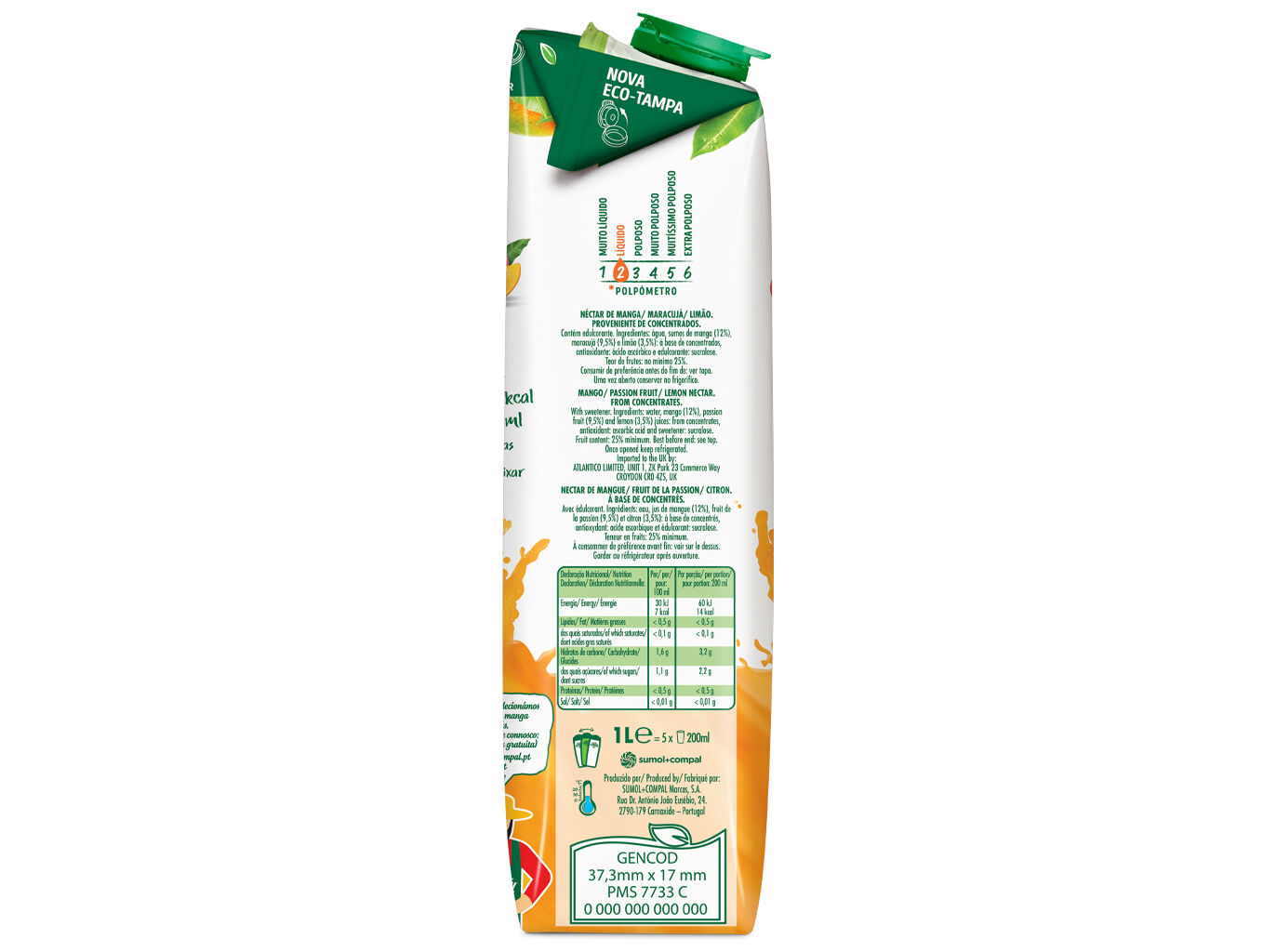 Nectar Compal Família Manga Maracujá Limão 1l | Auchan