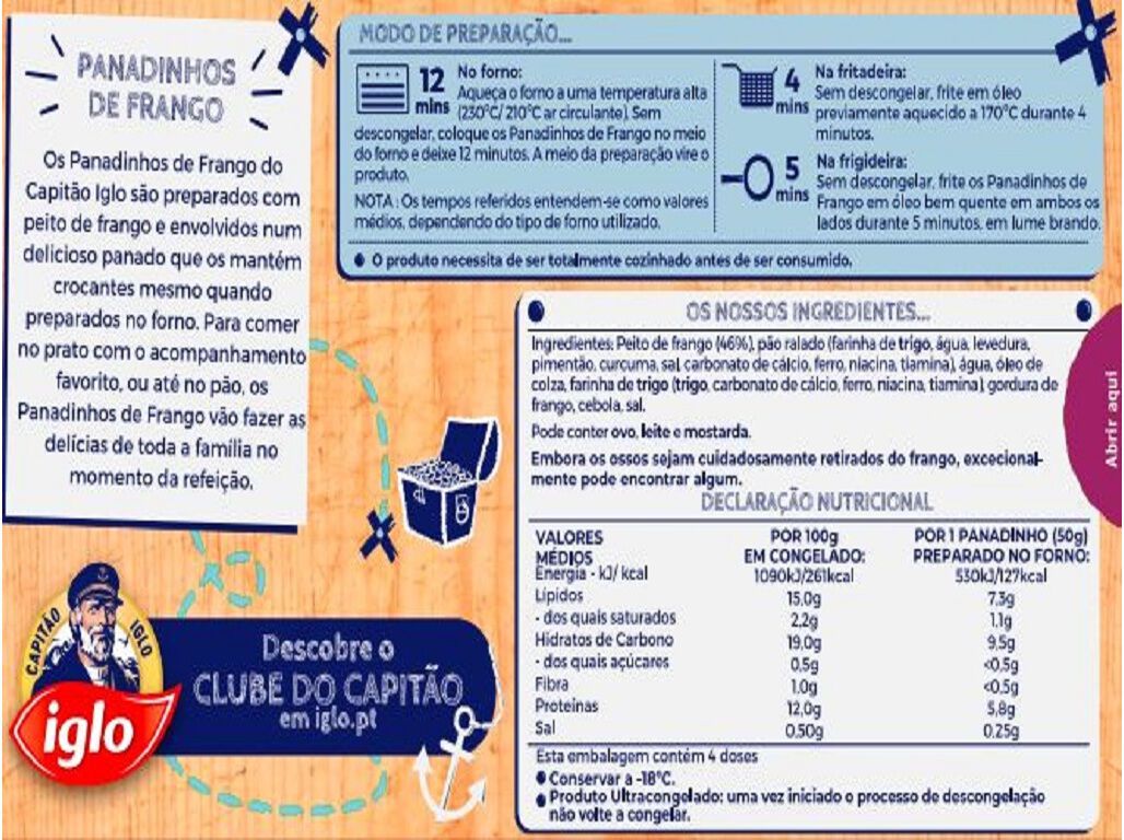 Panadinhos Iglo Frango 4un 200g | Auchan