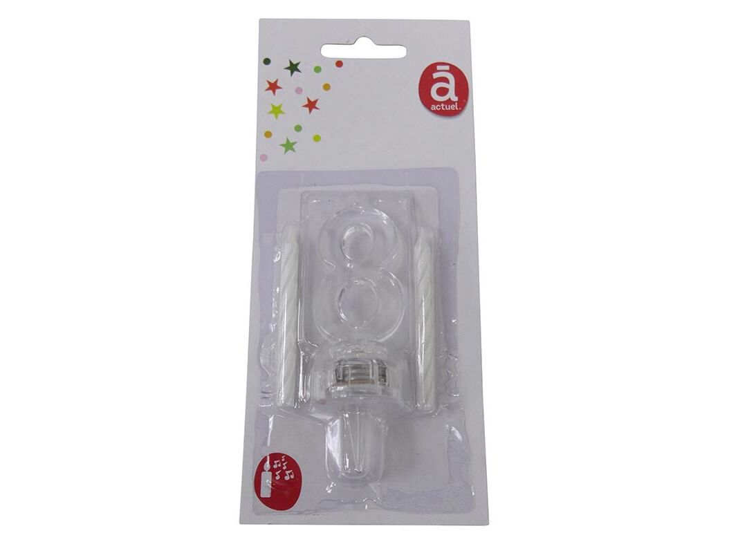 Vela Aniversário Nº8 Actuel Flash + 4 Velas Br | Auchan