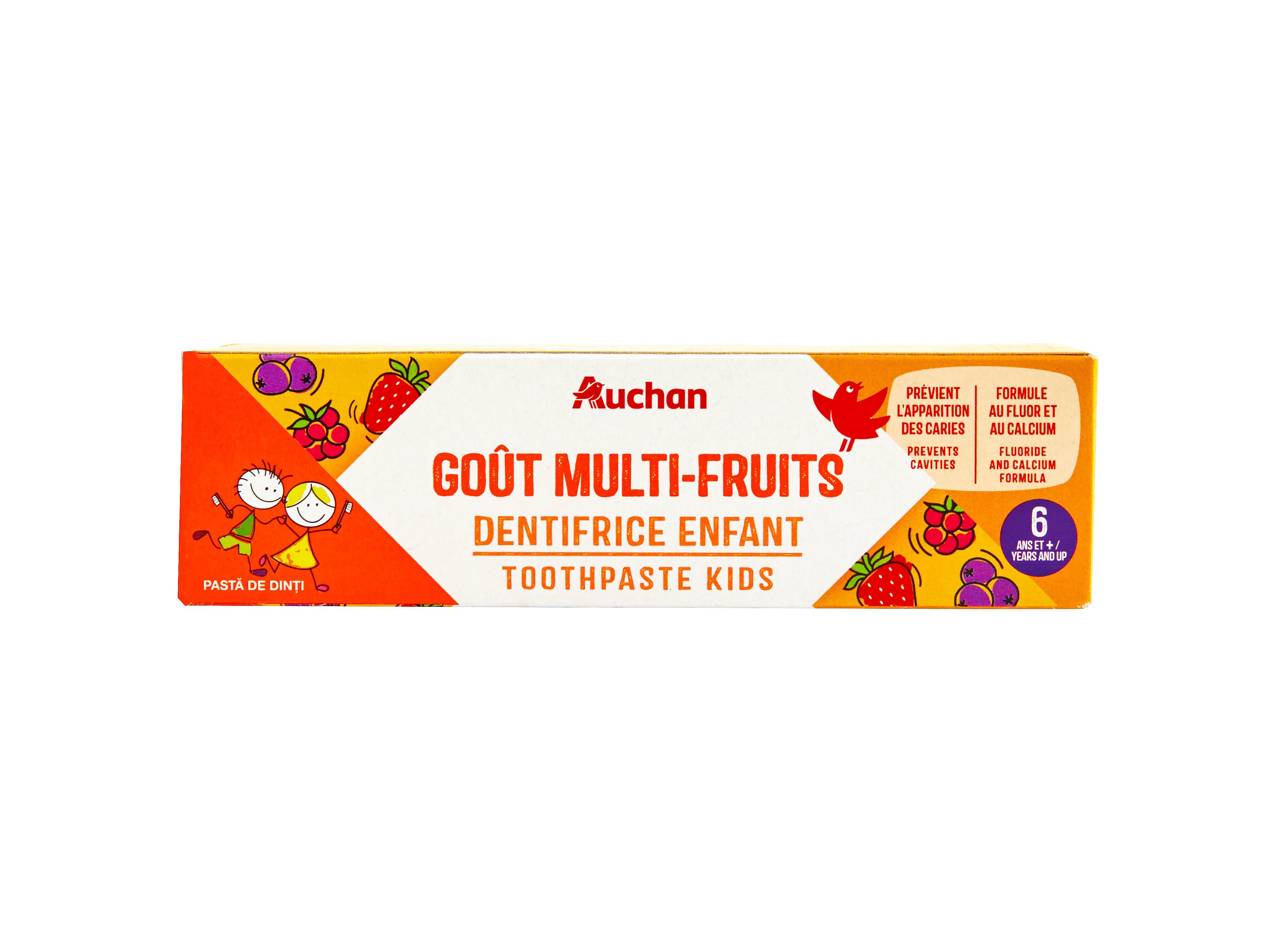 Pasta Auchan Kids Dentífrica 6+ Multifrutos 50ml | Auchan