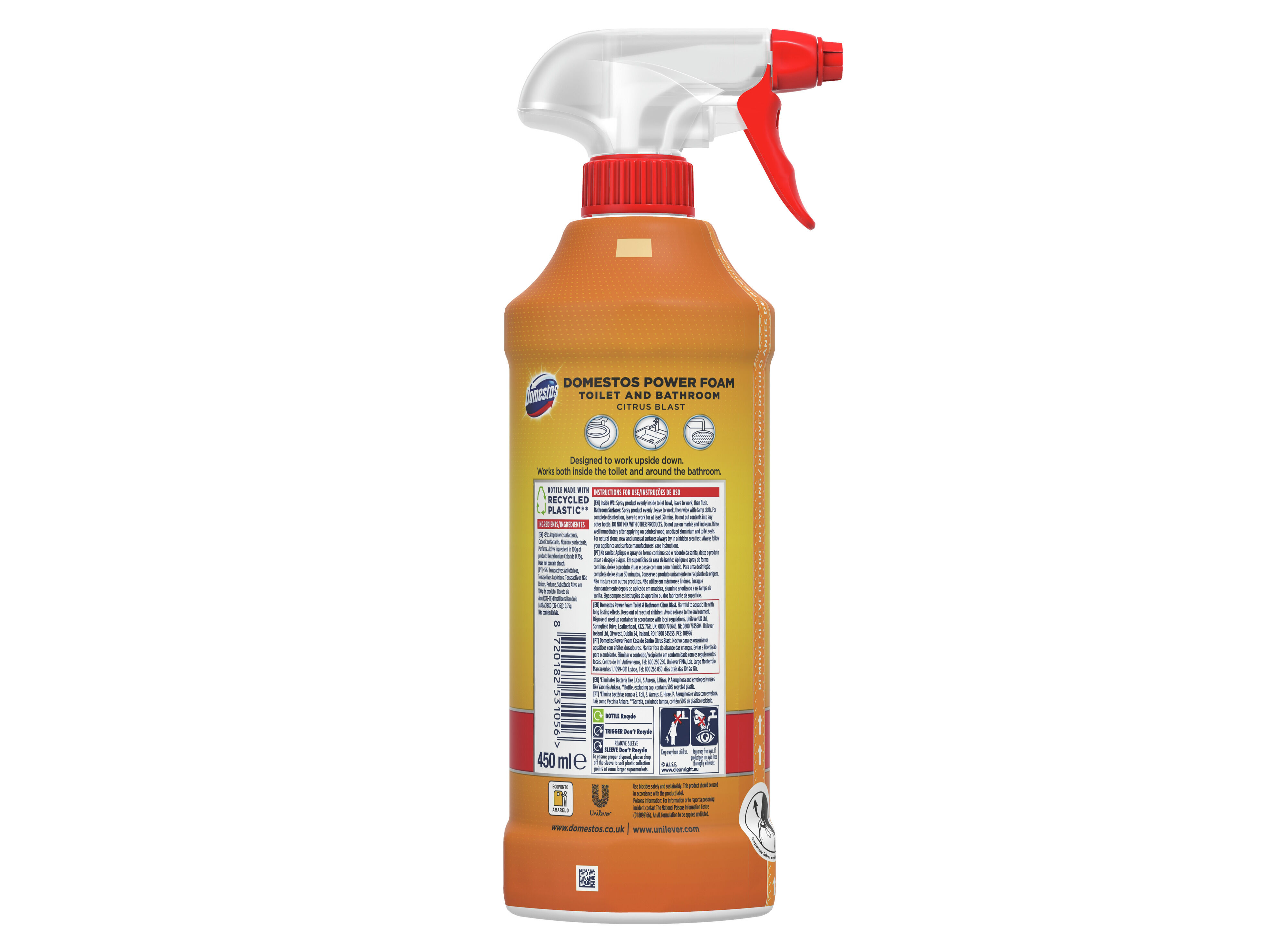 Gel Domestos Power Foam Spray Citrus 450ml | Auchan