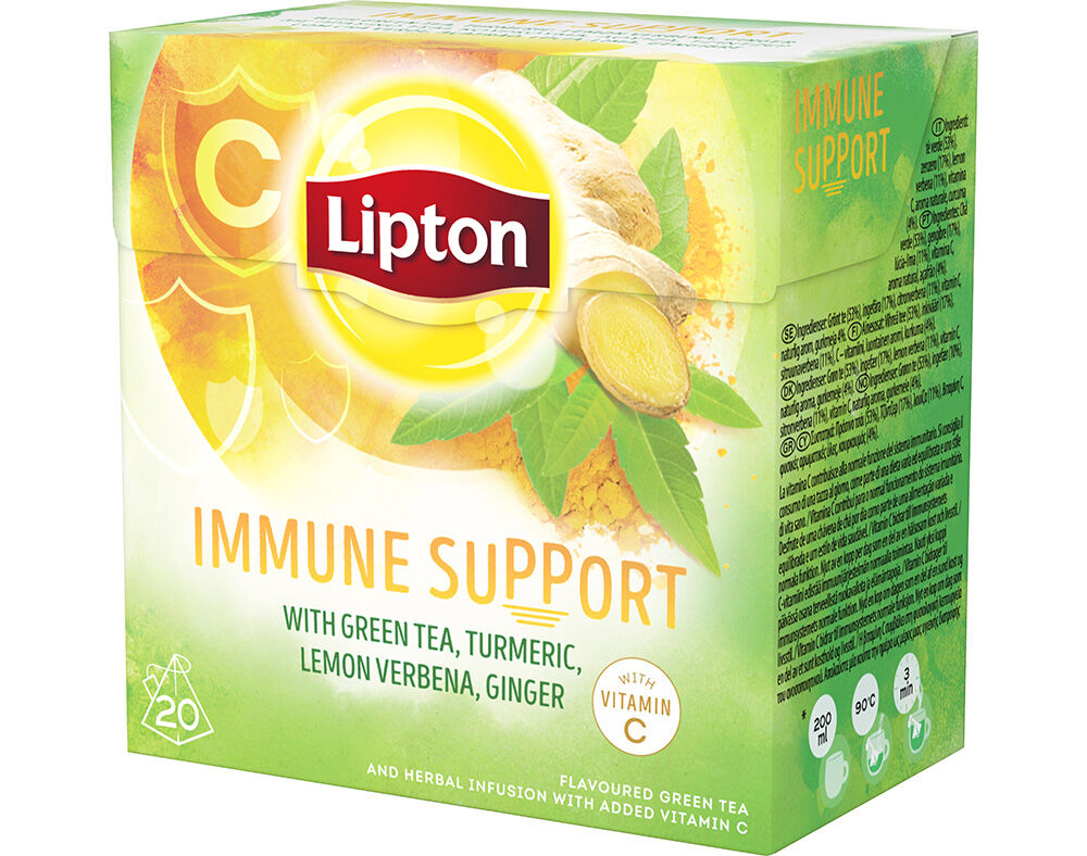 Chá Lipton Verde Pyr Immune Support 20 Saquetas | Auchan