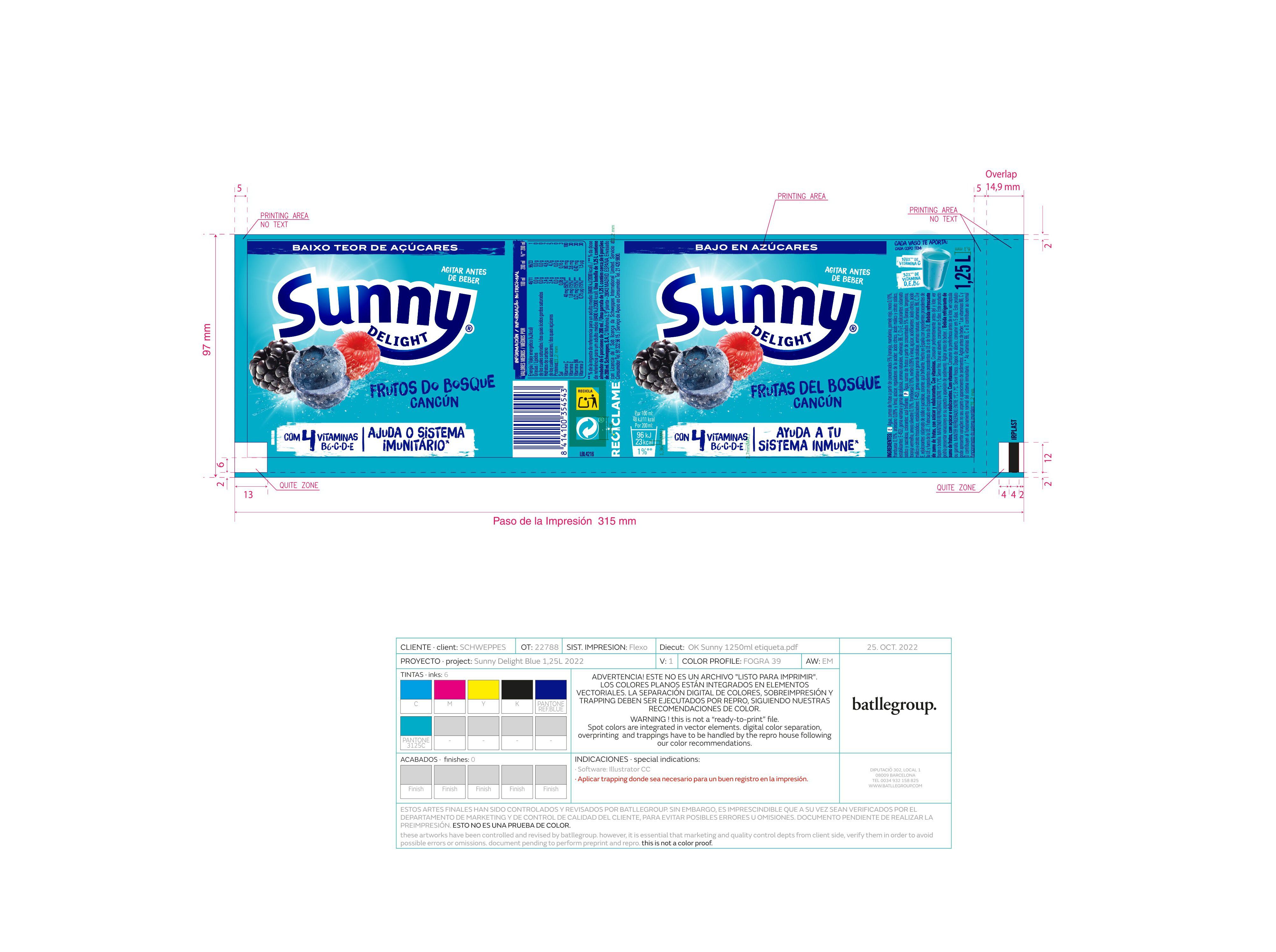 Sumo Sunny Delight Blue Raspberry 1.25l | Auchan