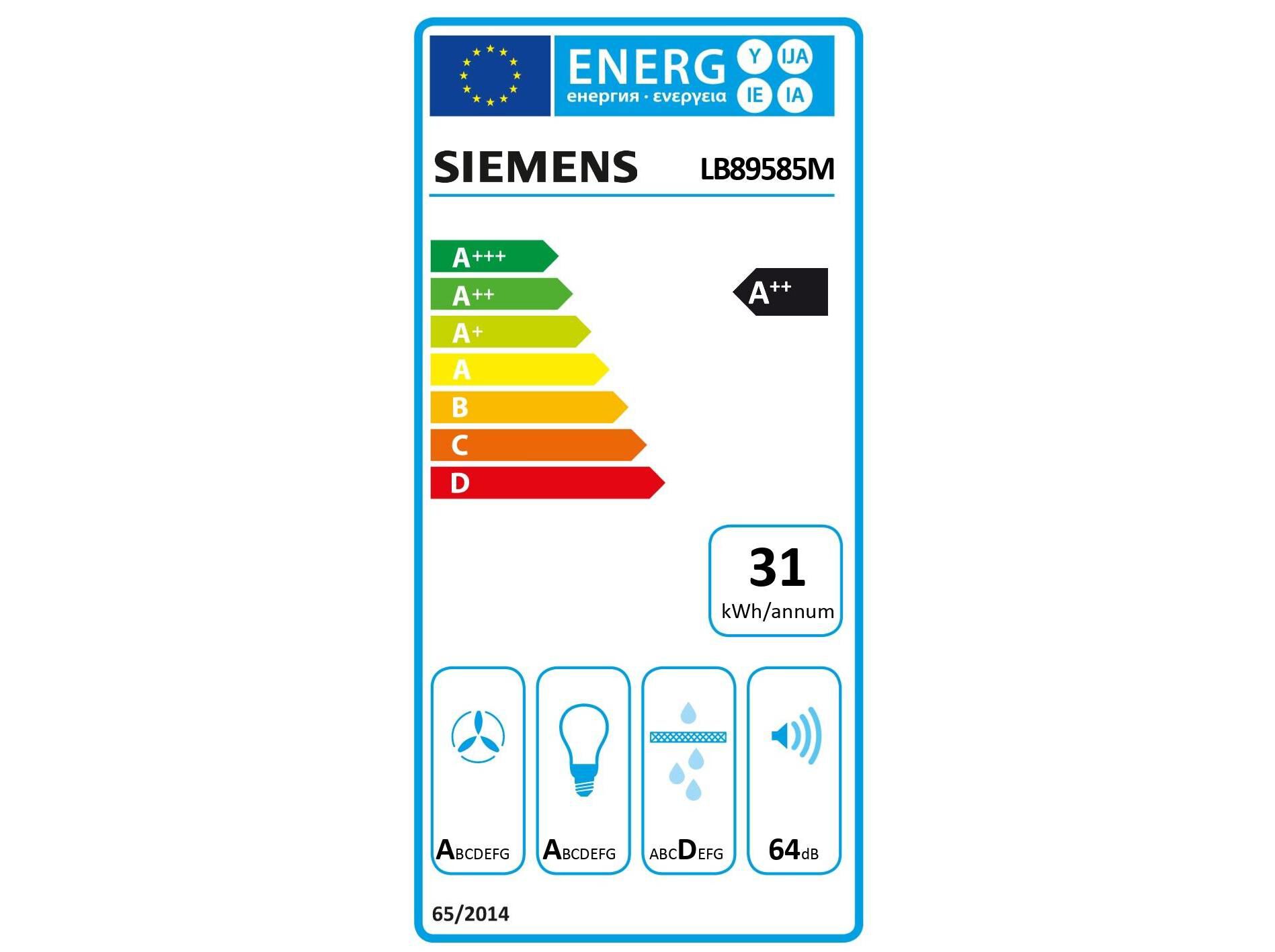 Exaustor Integrável Siemens Lb89585m Inox A++ 610m3/h | Auchan