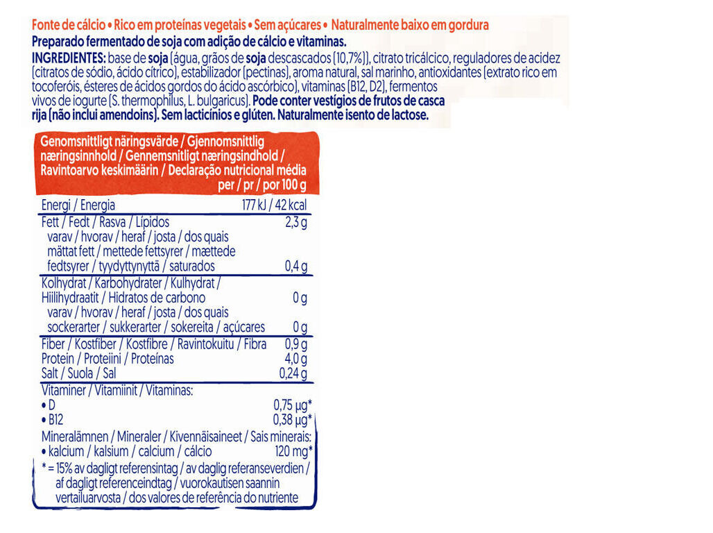 Yofu Alpro Natural Sem Açúcar 400g | Auchan