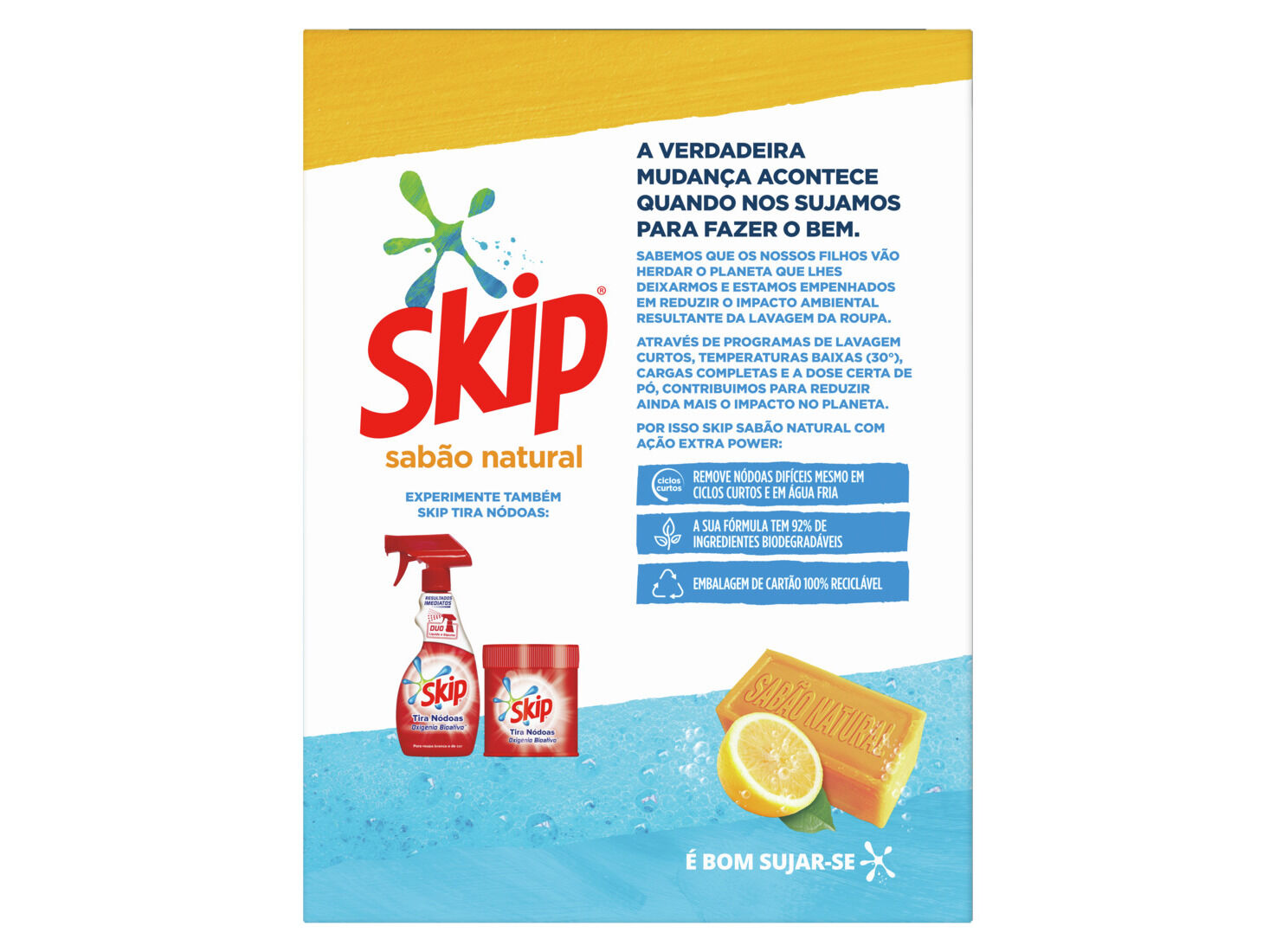 Detergente Roupa Máquina Pó Skip Sabão Natural 60d | Auchan