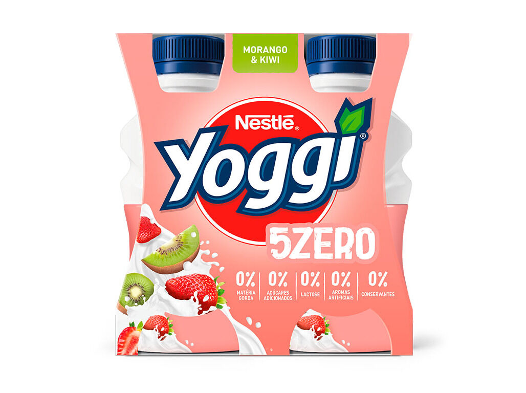 Iogurte Liquido Yoggi 5zero Morango E Kiwi 4x160g | Auchan