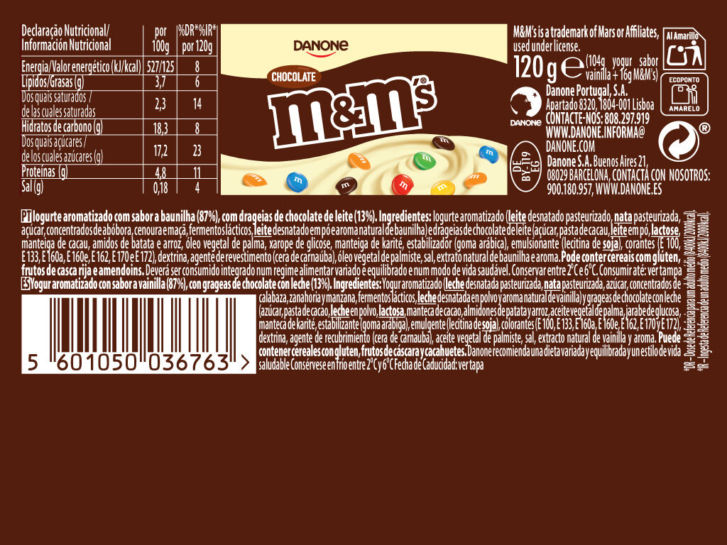 Iogurte Danone M&ms 120g | Auchan