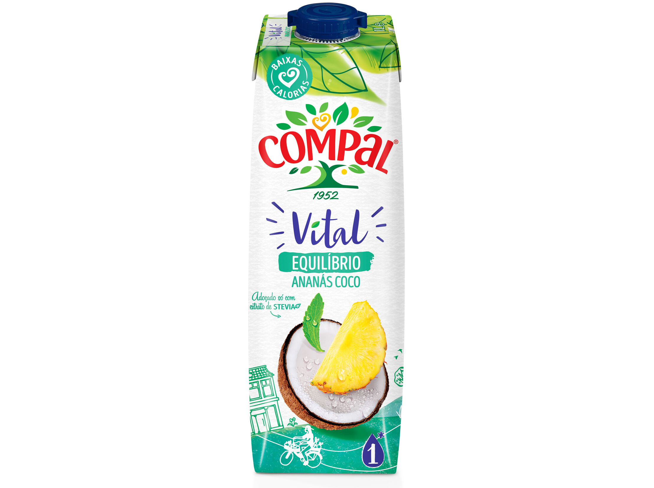 Néctar Light Compal Vital Ananás E Coco 1l | Auchan
