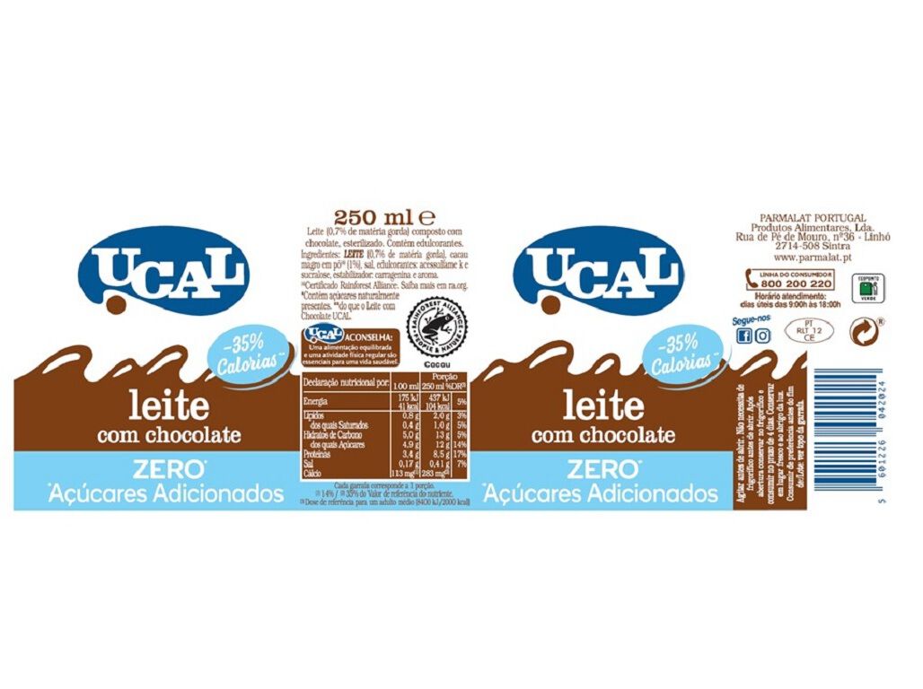 Leite C/chocolate Ucal Zero Açucares Adic.6x250ml | Auchan