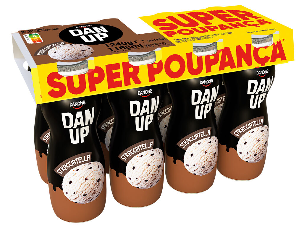 Iogurte Liquido Dan Up Straciatella Poupança 8x155g | Auchan
