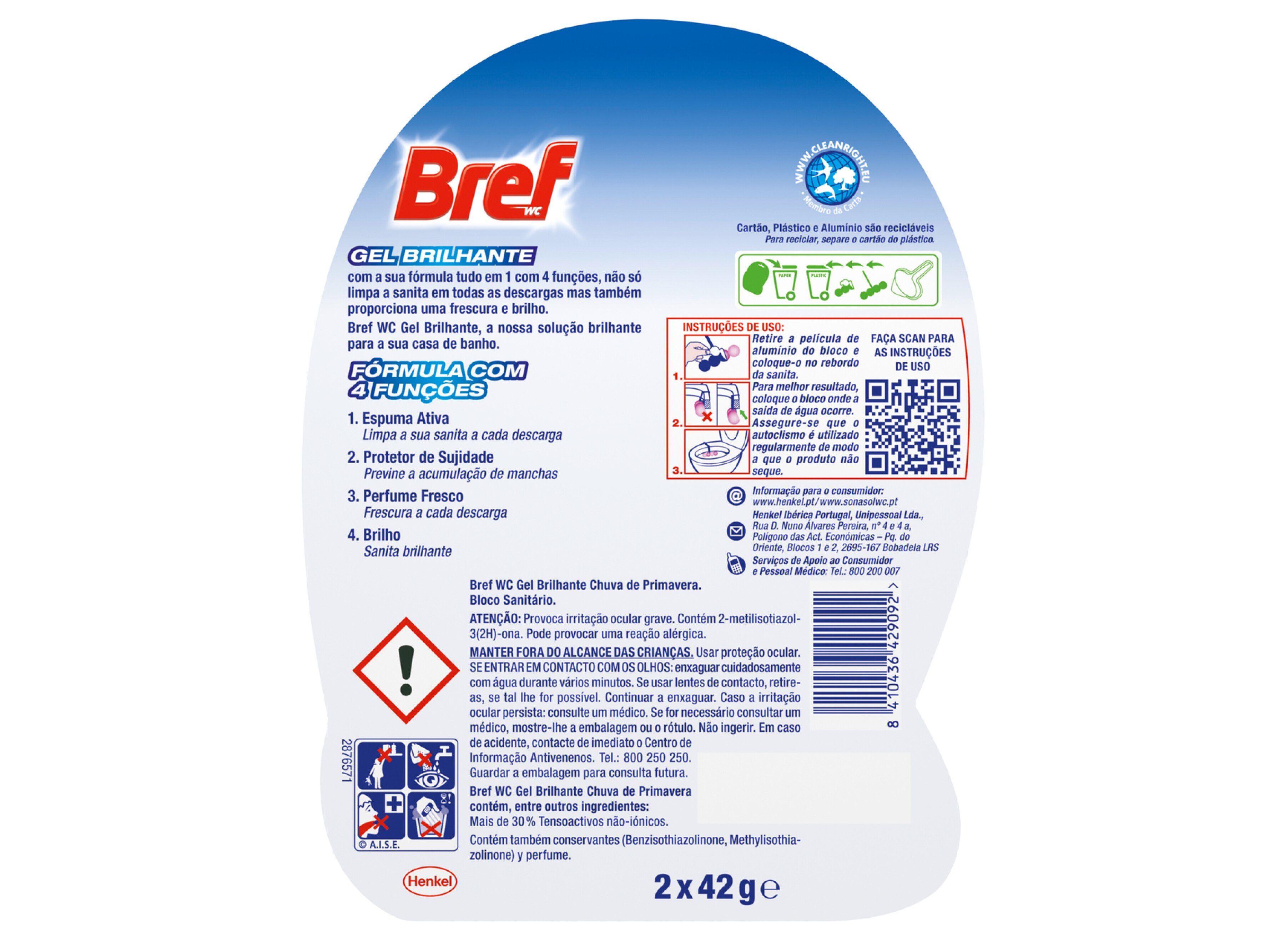 Bloco Sanitário Sonasol Bright Gel Spring Rain 2x42g | Auchan