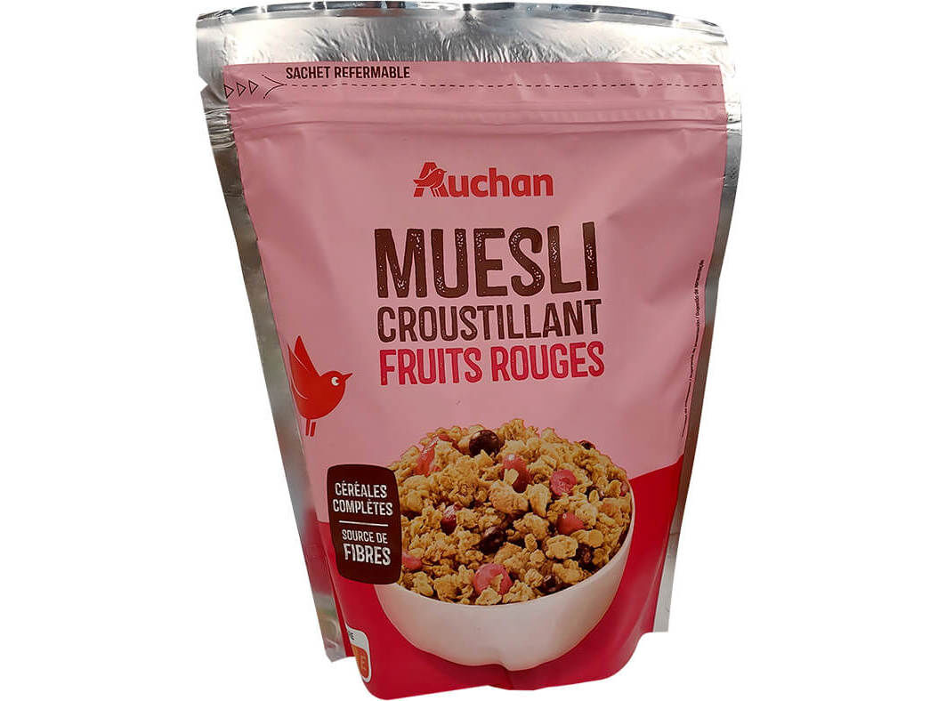 Cereais Auchan Muesli Frutos Vermelhos 450g | Auchan