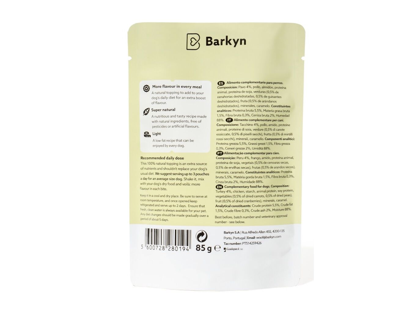 Topping Barkyn Peru 85g | Auchan