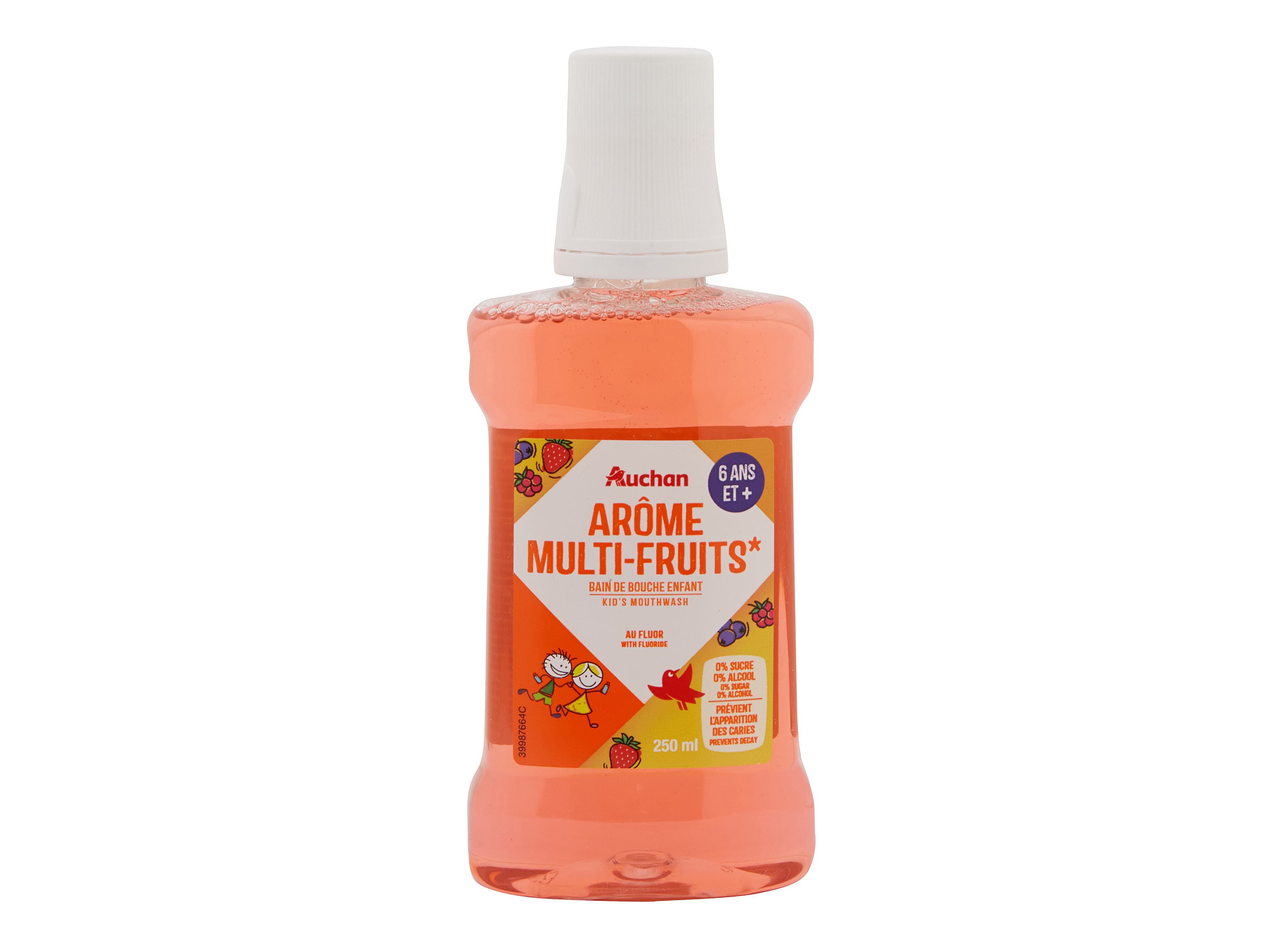 Elixir Auchan Kids 6+ Anos Multifrutos 0% Álcool E 0% Açúcar 250ml | Auchan
