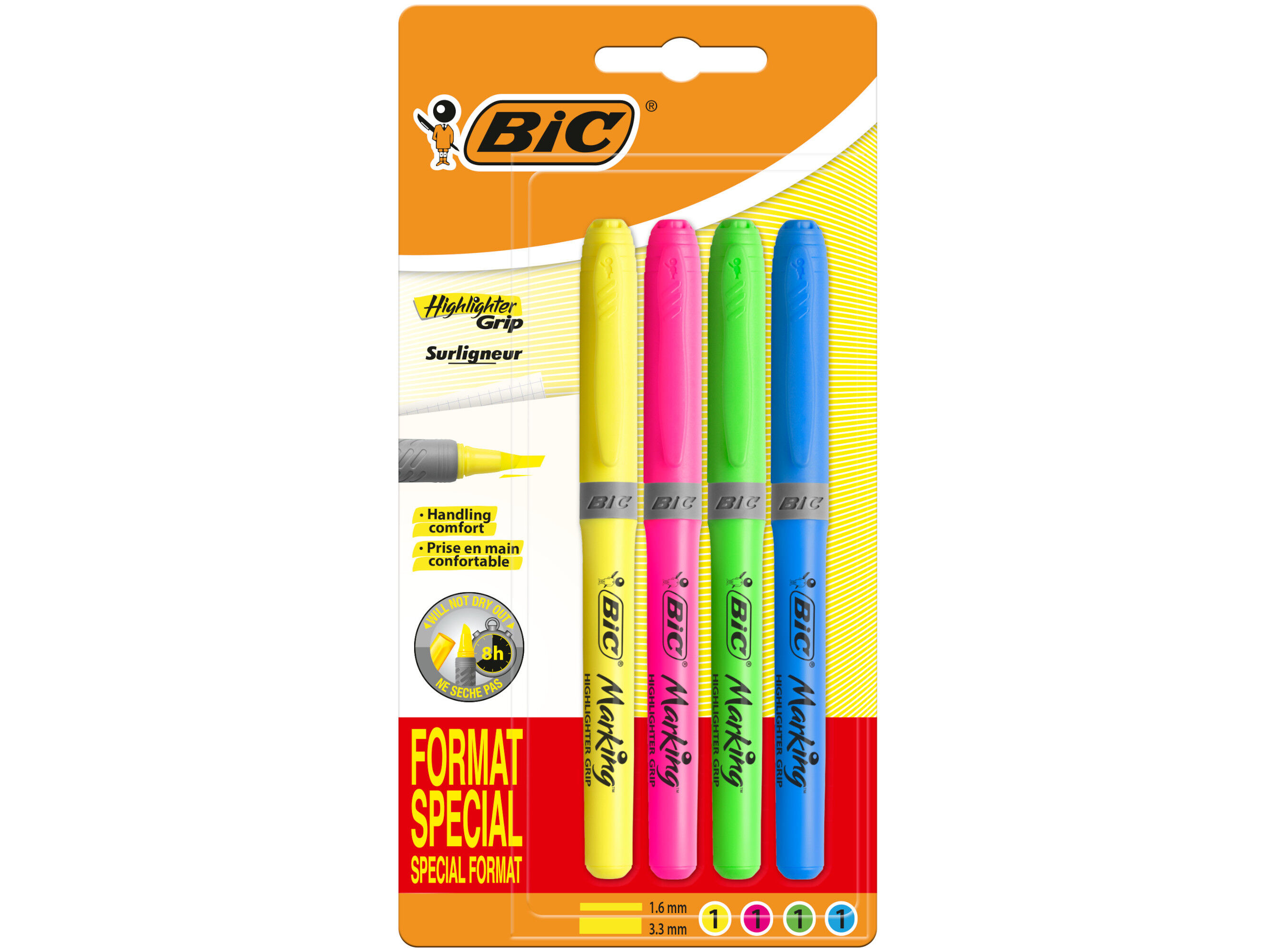 Sublinhadores Bic Formato Especial 4 Unidades | Auchan